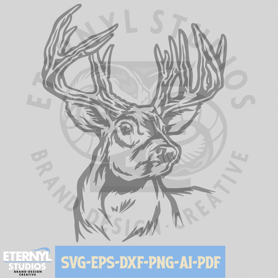 Whitetail Buck SVG: Deer Cut File, Mascot Clipart (digital Download) - Etsy