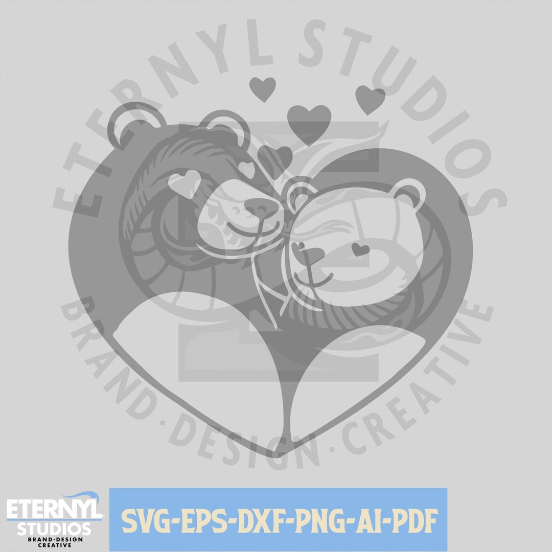 Love Bears Svg Png, Valentine's Day, Heart Bears, Hugs, Valentine's Day ...