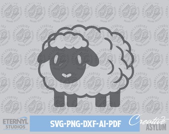 Sheep Design Digital Download SVG & PNG File - Etsy