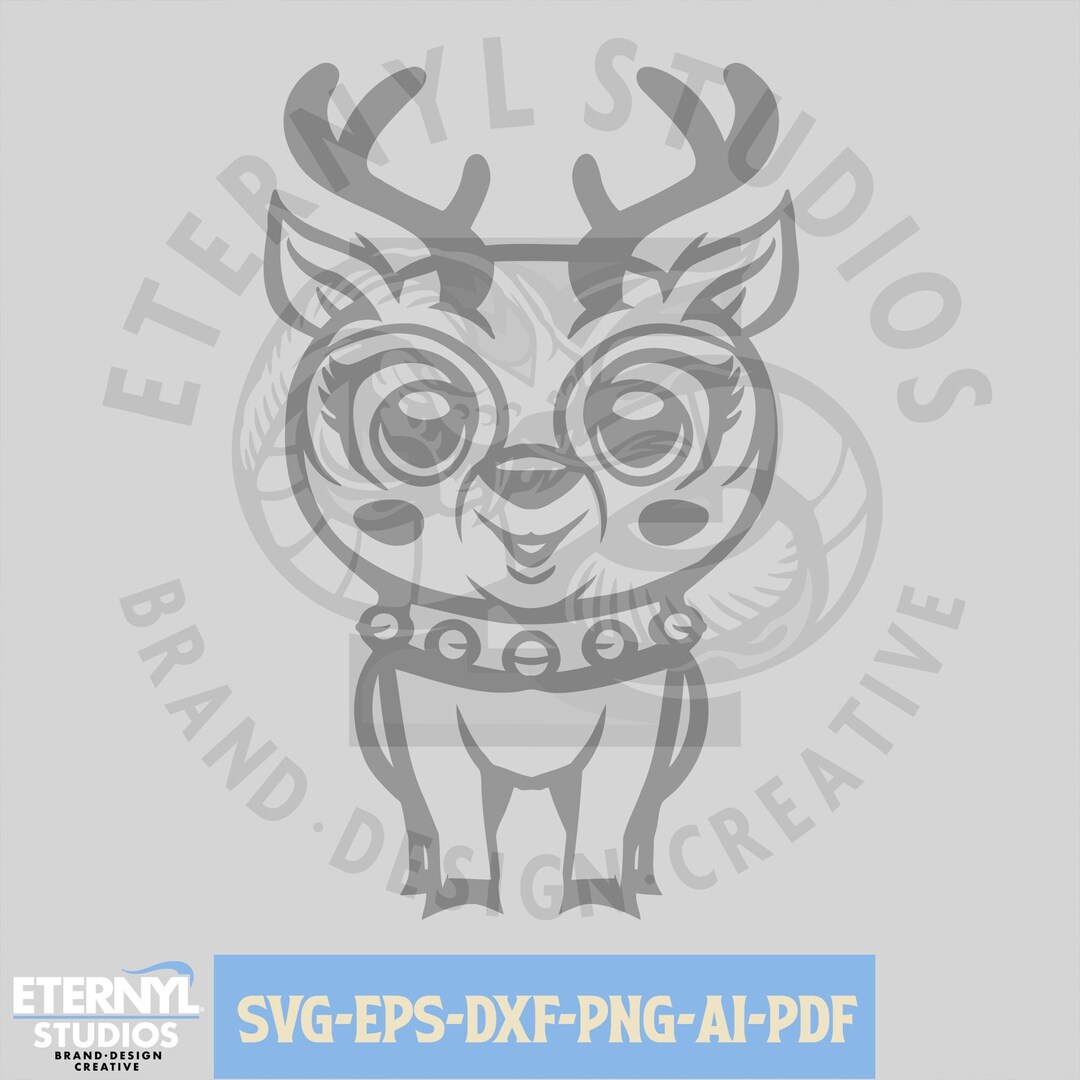 Reindeer Svg, Cute Reindeer, Christmas Svg, Santa Reindeer SVG, PNG ...
