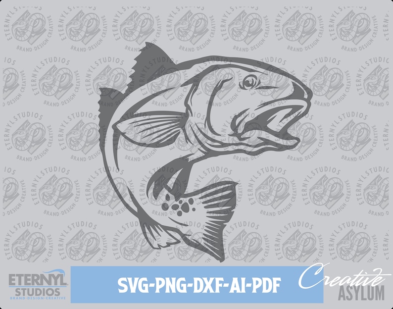 Jumping Redfish SVG: Gulf Fishing Art (digital Download) - Etsy