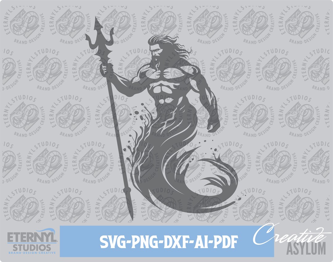 Merman SVG PNG, Atlantis SVG, Instant Download, Neptune, Triton, Merman ...