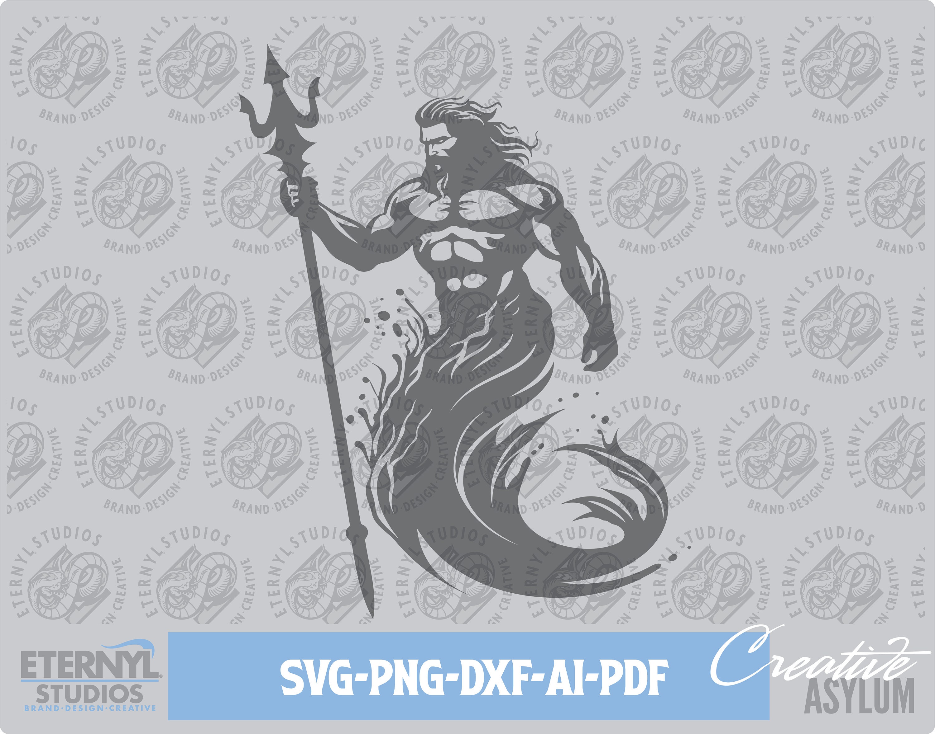 Merman SVG PNG Atlantis SVG Instant Download Neptune - Etsy UK