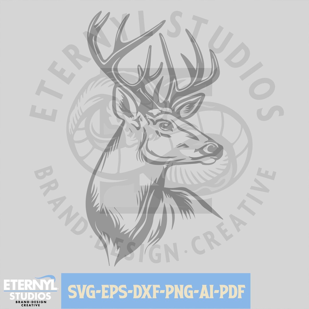 Whitetail Buck SVG: Big Rack Deer Clipart (digital Download) - Etsy UK