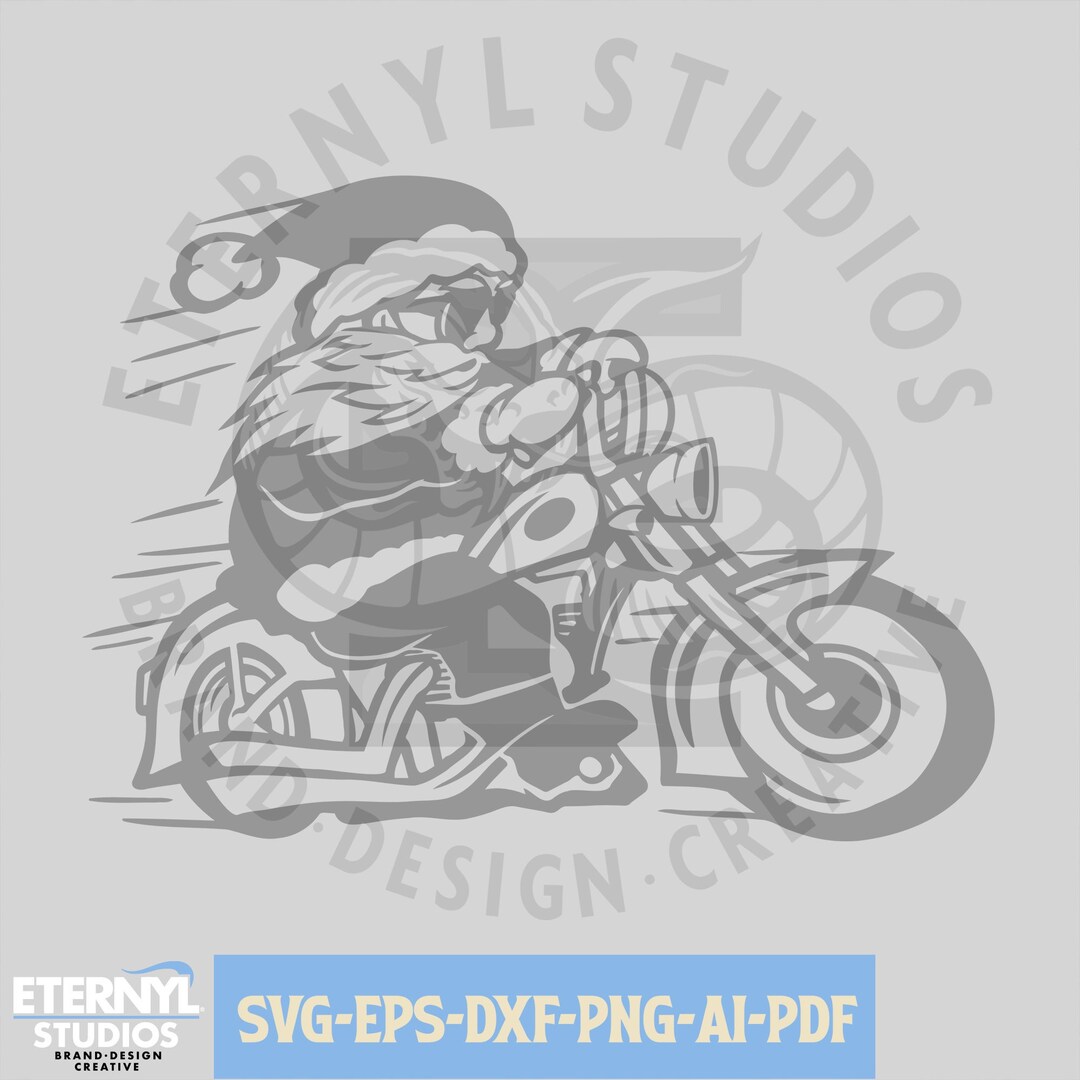 Santa Biker Svg, Biker Christmas Svg, Bad Santa Biker SVG, Santa PNG ...