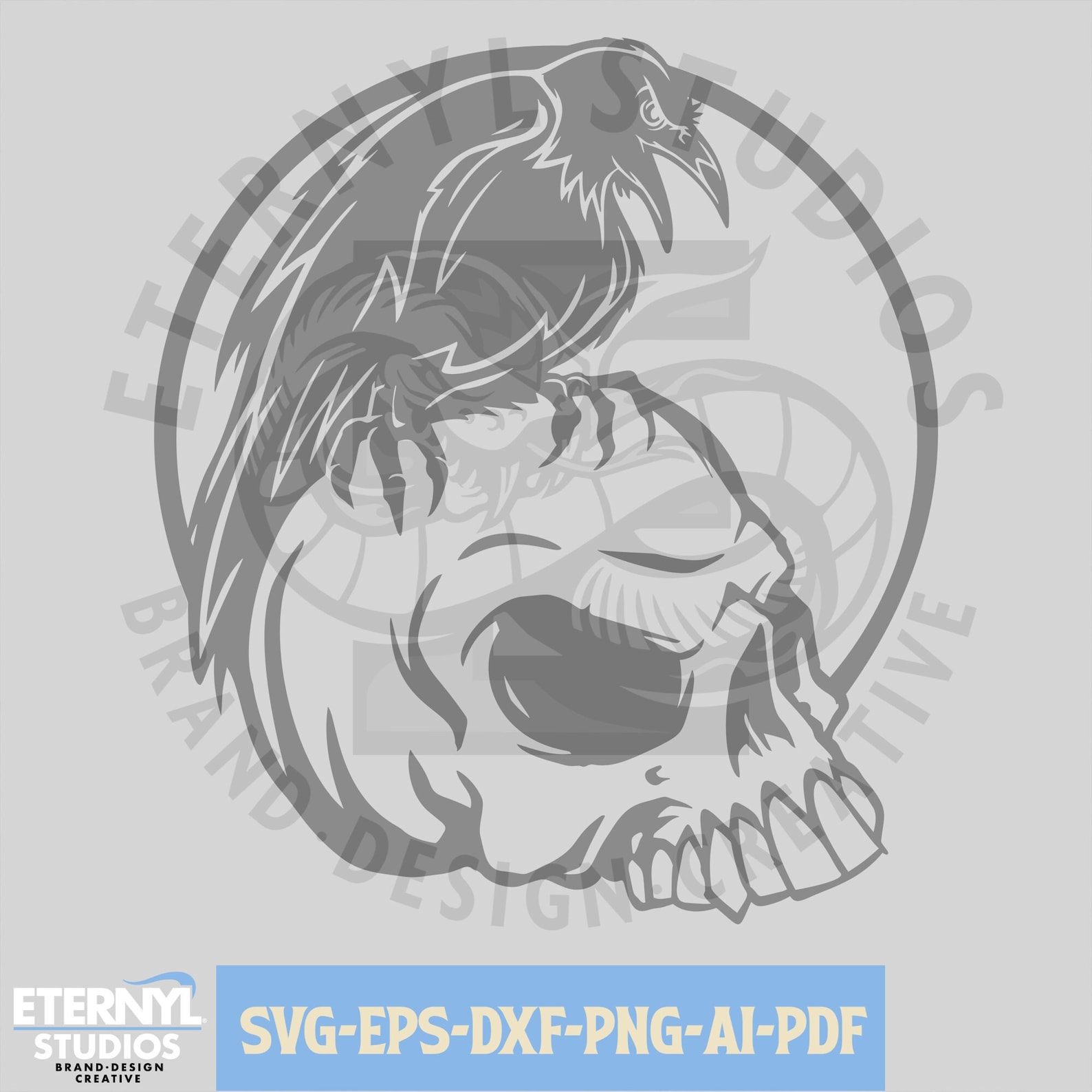 Halloween Raven Svg Skull SVG Spooky Svg Skull Clipart Cut - Etsy