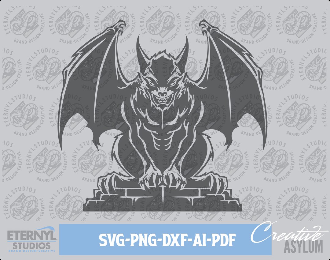 Gargoyle SVG PNG, Scary Clipart, Halloween, Instant Digital Download ...
