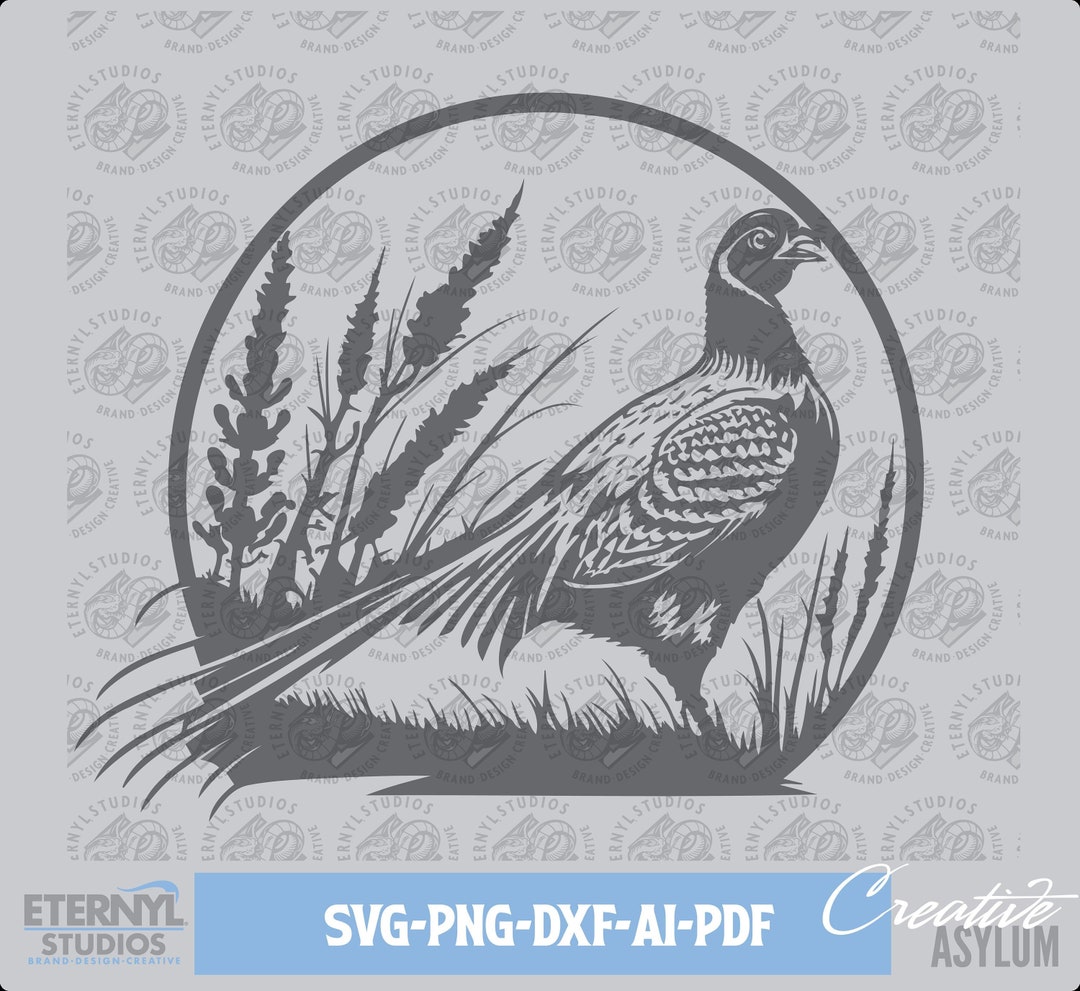Pheasant SVG PNG, Instant Digital Download, Game Bird, Hunting ...