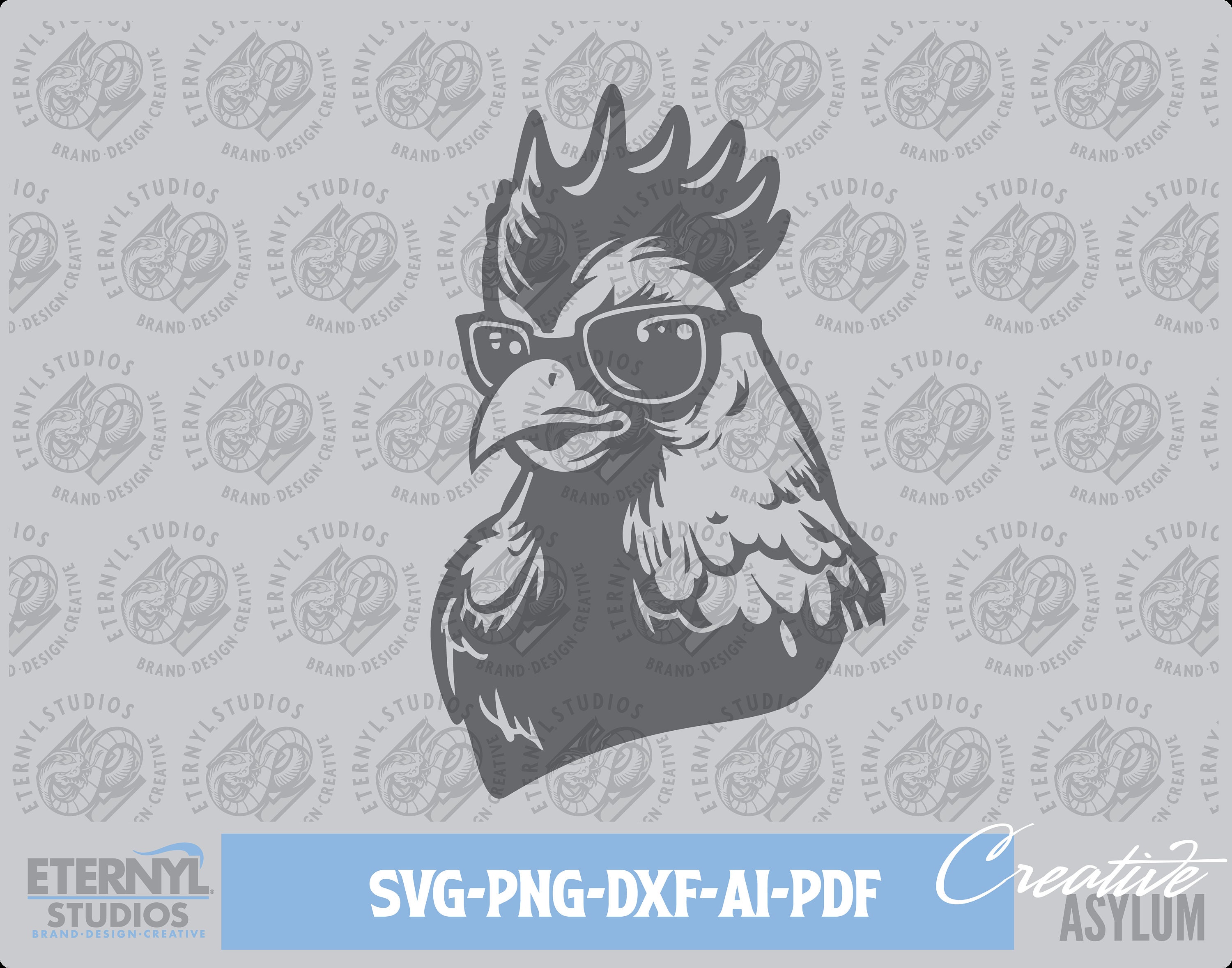 Chicken SVG PNG, Cool Chicken, Chicken Wearing Sunglasses, Rooster ...