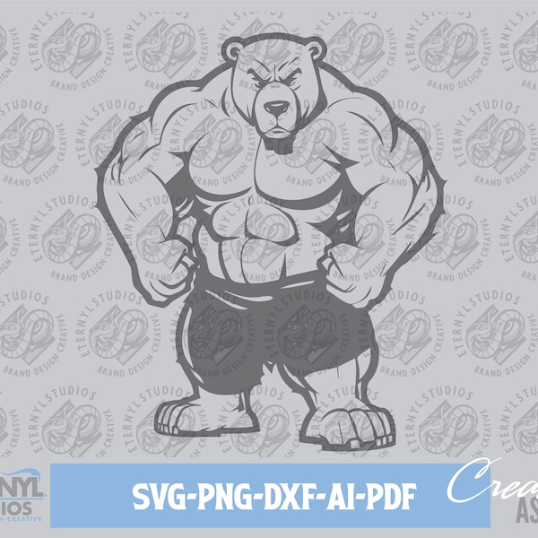 Muscle Teddy Bear - Etsy