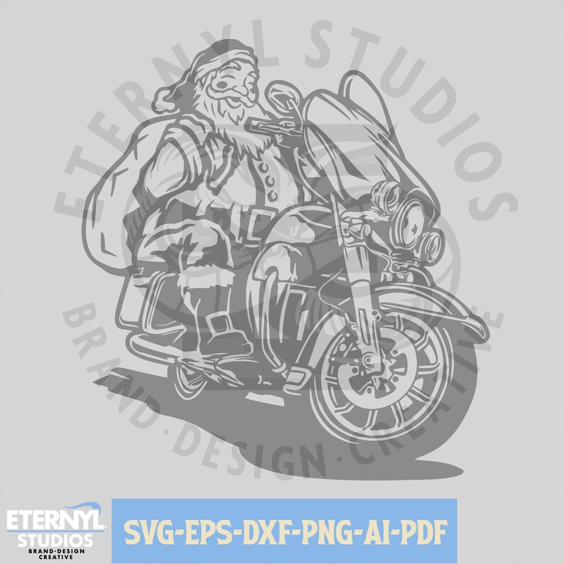 Santa Biker Svg, Biker Christmas Svg, Bad Santa Biker SVG, Santa PNG ...