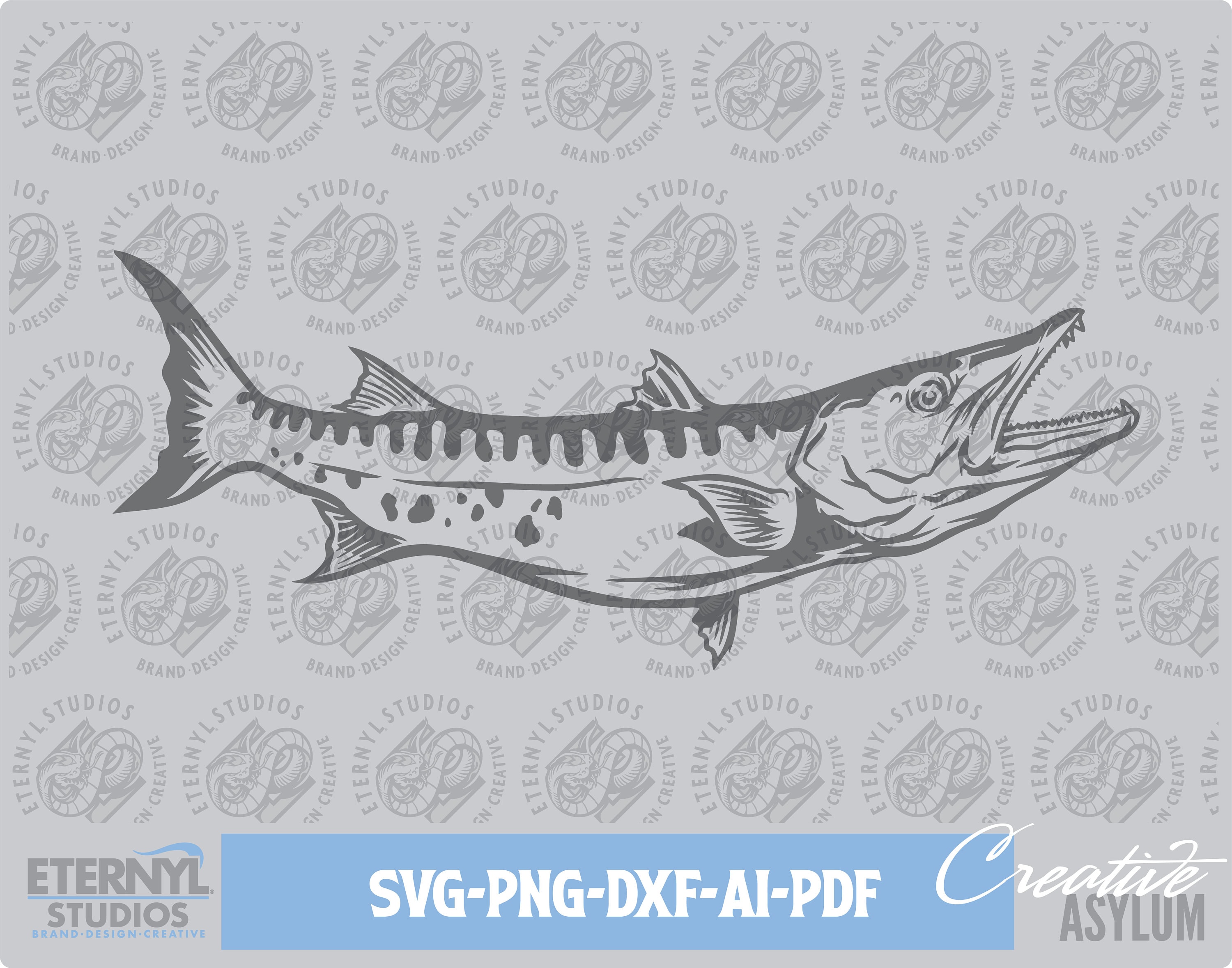 Barracuda SVG PNG Cuda SVG Instant Download Barracuda - Etsy Canada