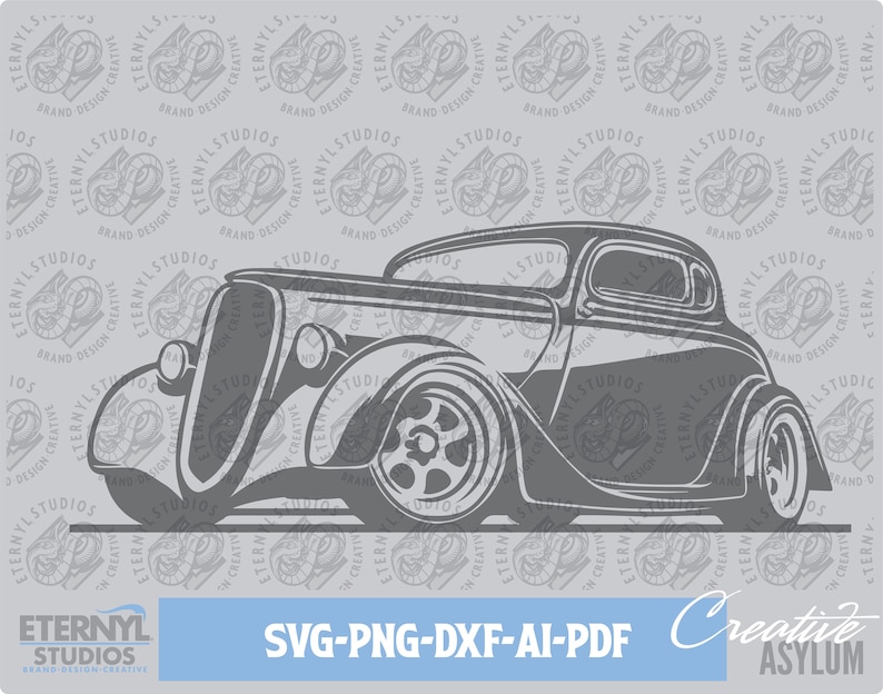 Hot Rod SVG PNG Rat Rod Roadster Old Car Auto Show Logo - Etsy
