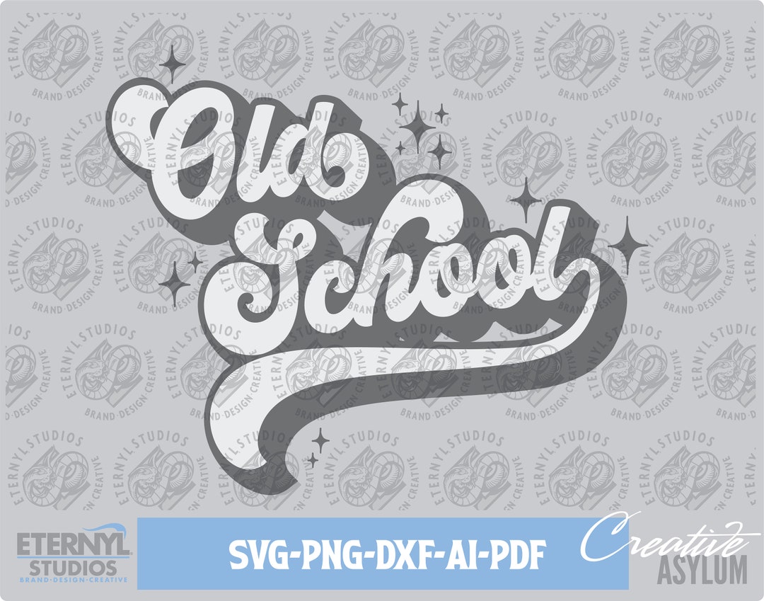 Old School SVG PNG, Instant Digital Download, 2 Color, Old Head ...