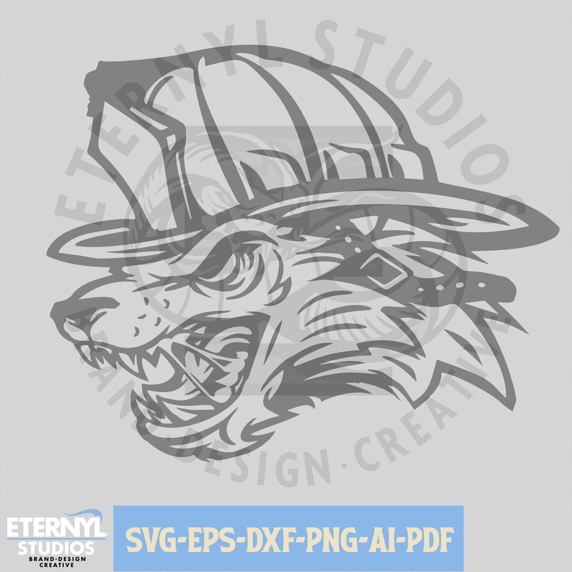 Firefighter Wolf Mascot SVG PNG, Firefighter SVG, Firefighter Mascot ...