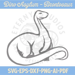 Dinosaur SVG PNG Brontosaurus Bronto 4pack Vector Bundle - Etsy
