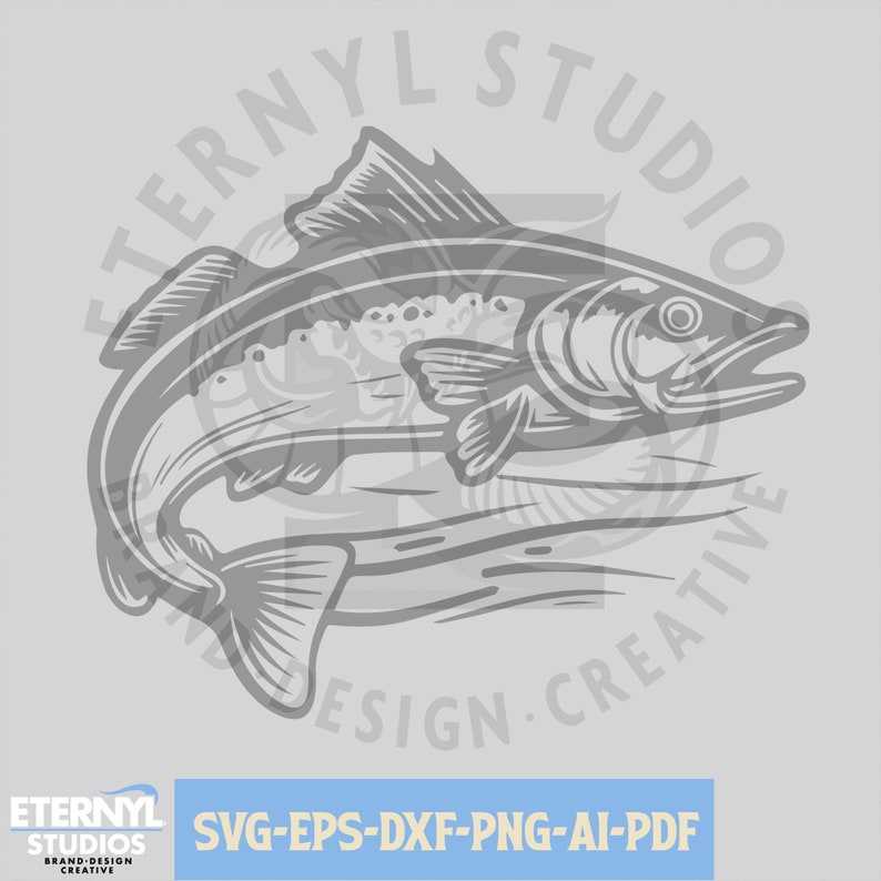 Walleye SVG PNG Fishing Logo SVG Walleye Clipart Walleye - Etsy
