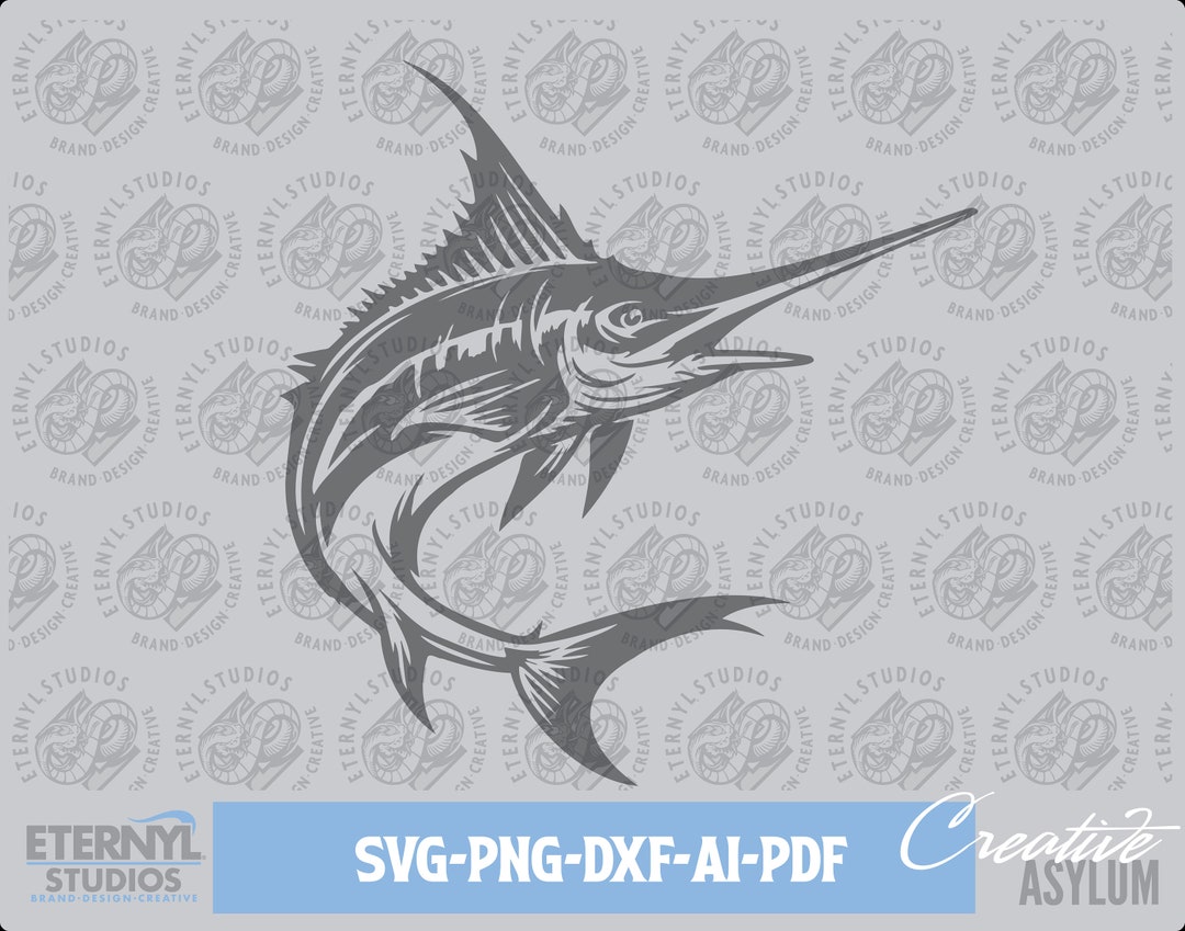 Marlin SVG PNG, Marlin Fish, Sailfish, Swordfish, Digital Download ...