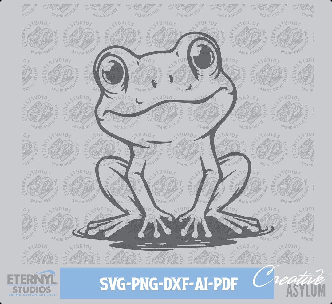 Frog SVG PNG, Vector Art, Froggie, Happy Frog, Cute Frog, Digital ...