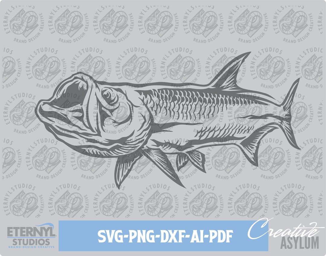 Tarpon SVG PNG, Tarpon SVG, Instant Download, Silver King, Tarpon ...