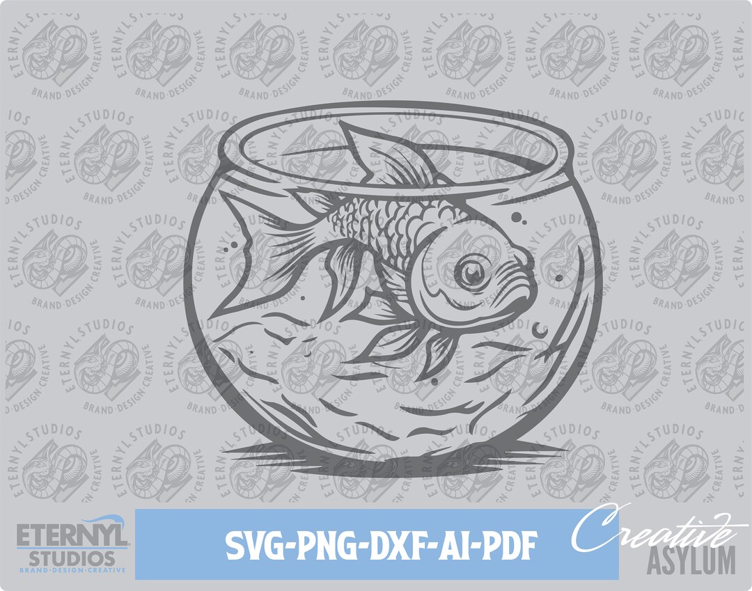 Goldfish SVG PNG, Pet Fish, Goldfish Clipart, Fish Logo, Fishbowl ...
