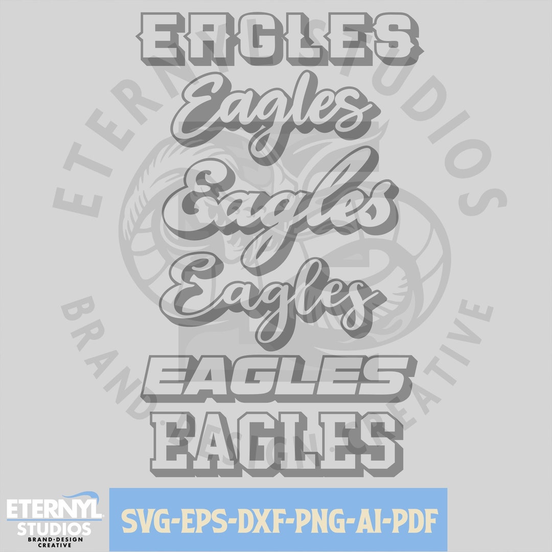 Eagles Text SVG PNG, 6 Pack Svg, Eagles Bundle, Eagles Svg, School Team ...