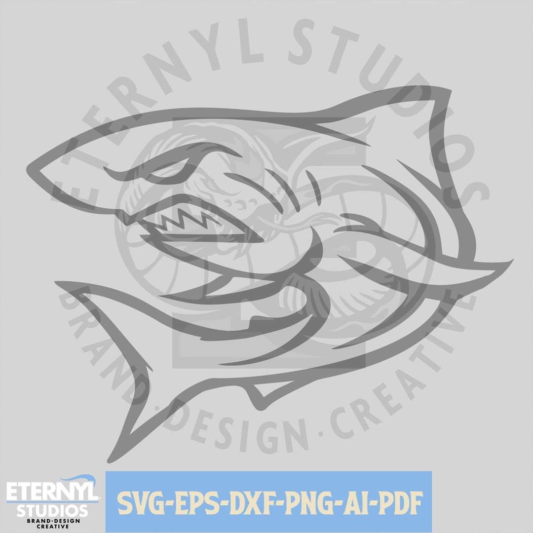 Shark Mascot SVG PNG, School Mascot, Football Mascot, Sports Mascot ...