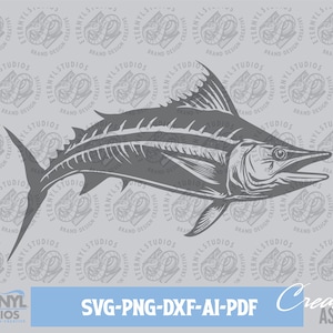 Wahoo SVG PNG, Wahoo Fish, Jumping Wahoo, Hoo, Ono, Digital Download ...