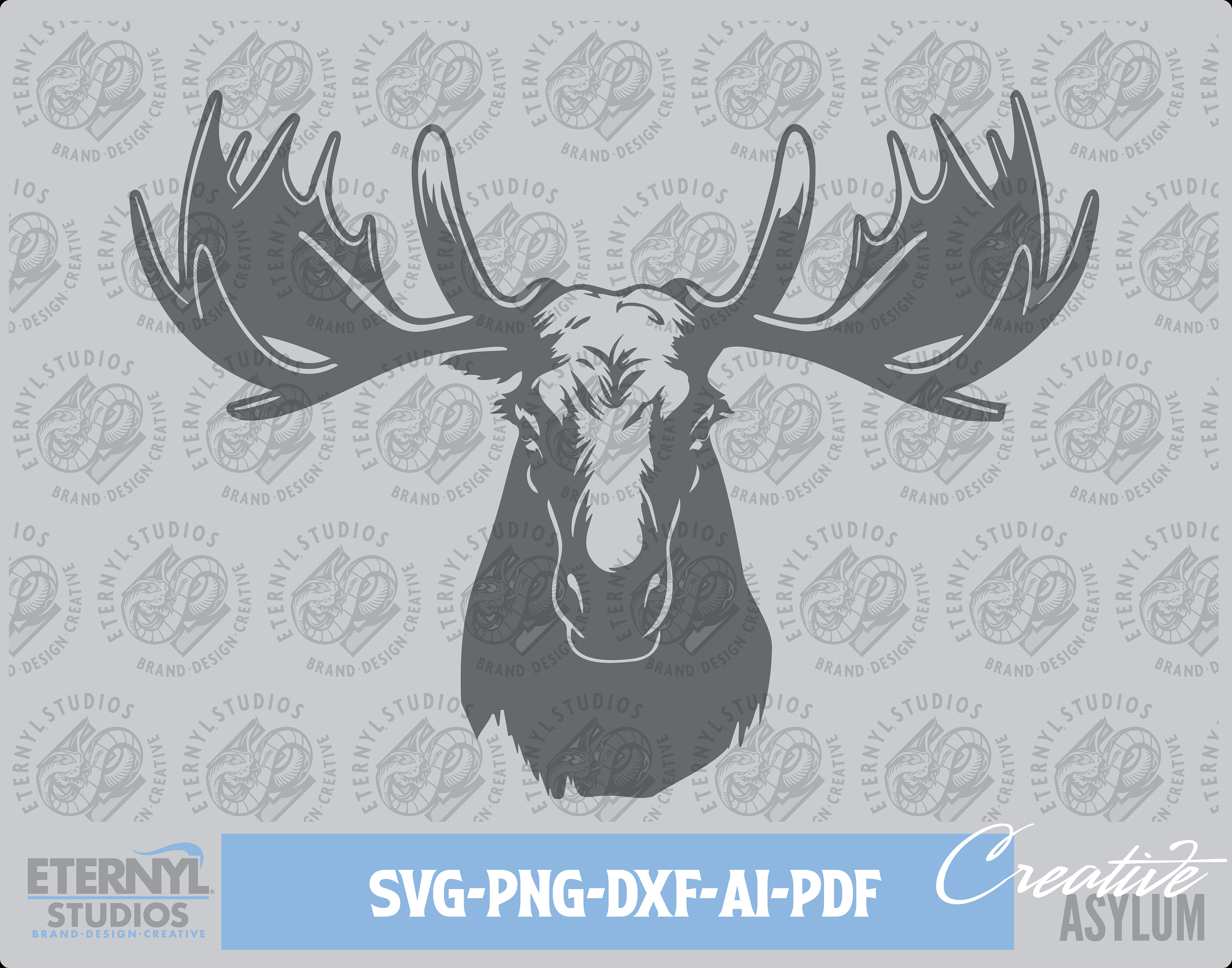 Moose SVG PNG Bull Moose Big Rack Svg Moose Head Svg - Etsy Canada