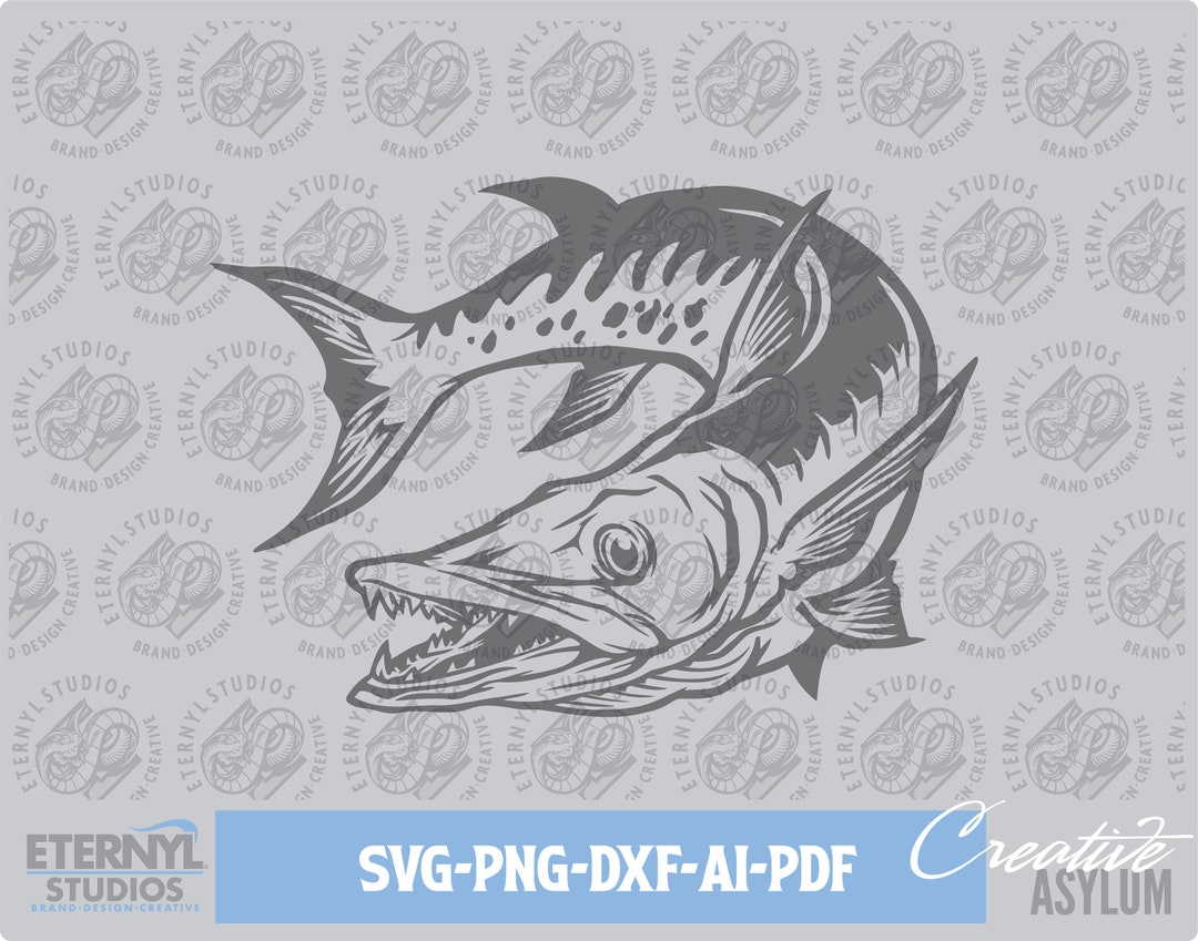 Barracuda SVG PNG: Sport Fish Vector Cut File (digital Download) - Etsy