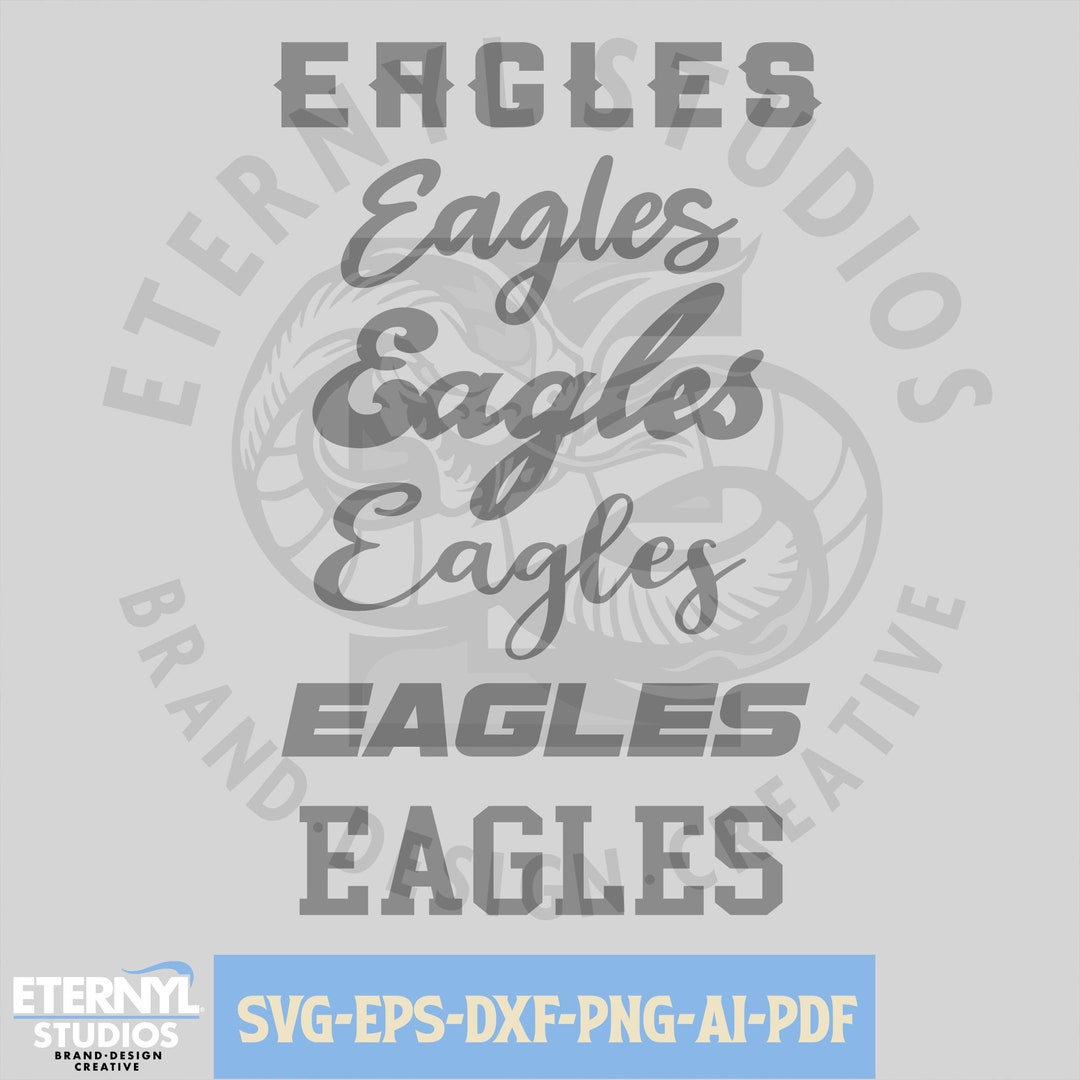 Eagles SVG PNG, Eagles Text, 6 Pack, Eagles Bundle, Eagles Svg, School ...