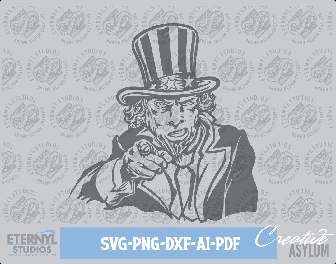 Uncle Sam SVG PNG, Patriotic, Americana, Memorial Day, July 4th, Labor ...