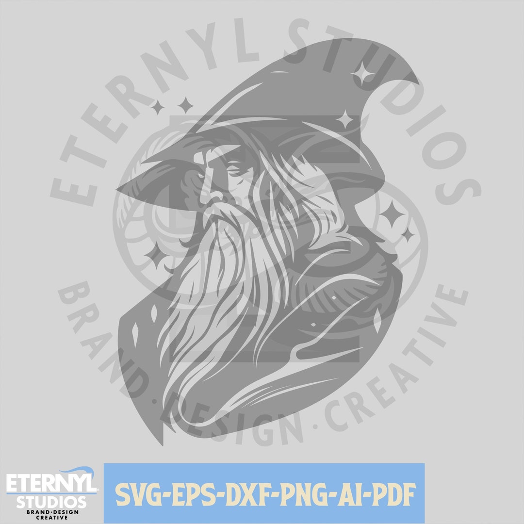 Wizard SVG PNG, Instant Download, Magic, Mage, Wizard Logo, Wise Wizard ...