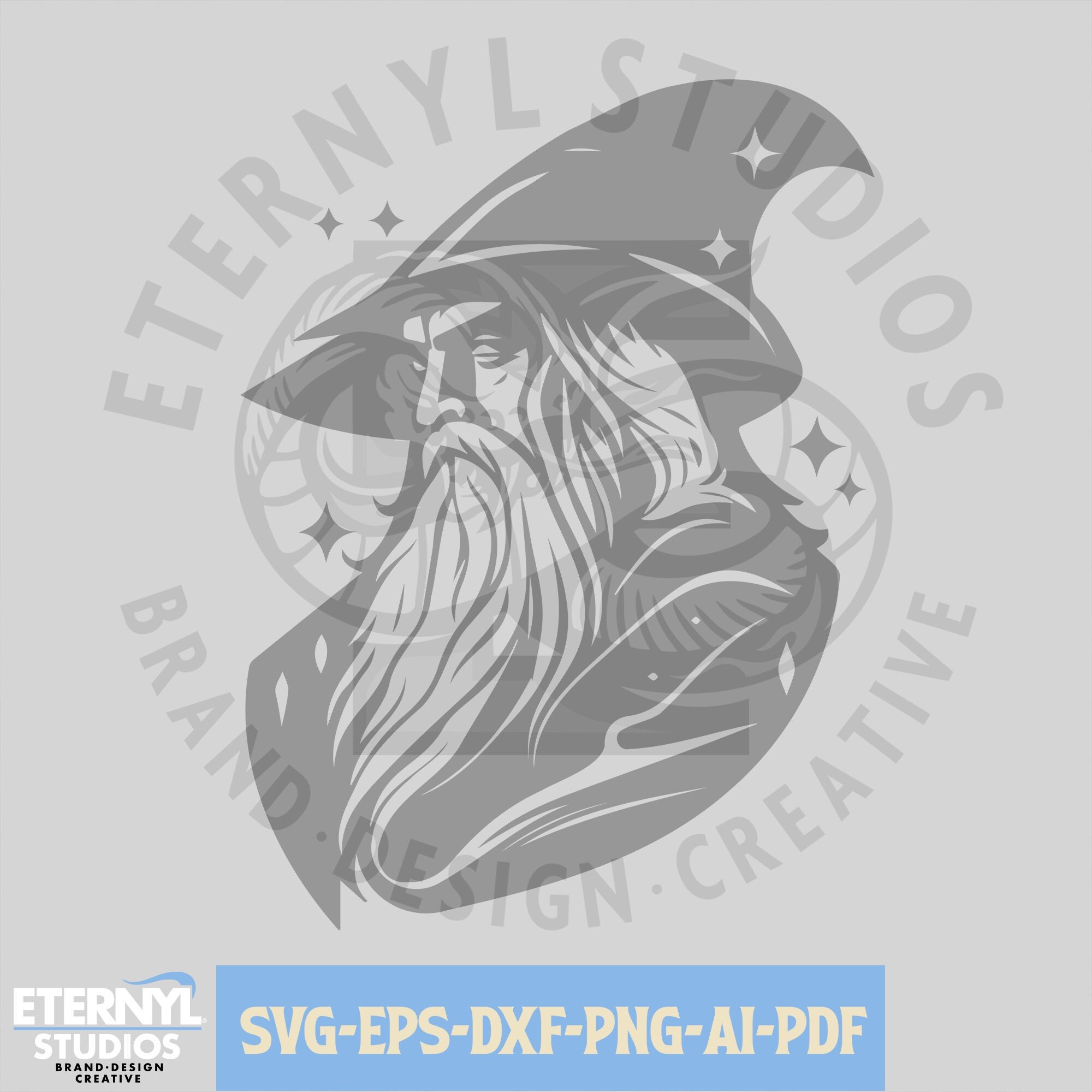 Wizard SVG PNG Instant Download Magic Mage Wizard Logo - Etsy