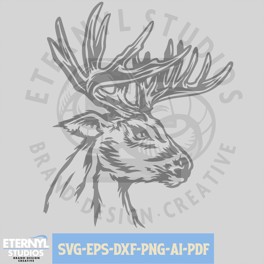 Buck SVG PNG, Big Buck, Whitetail Svg, Buck Mascot, Deer Cut File ...