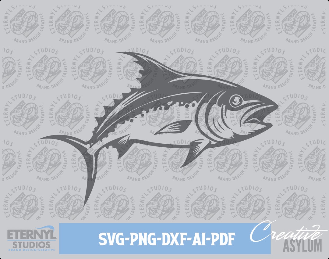 Tuna SVG PNG DXF, Instant Digital Download, Yellowfin, Bluefin, Game ...
