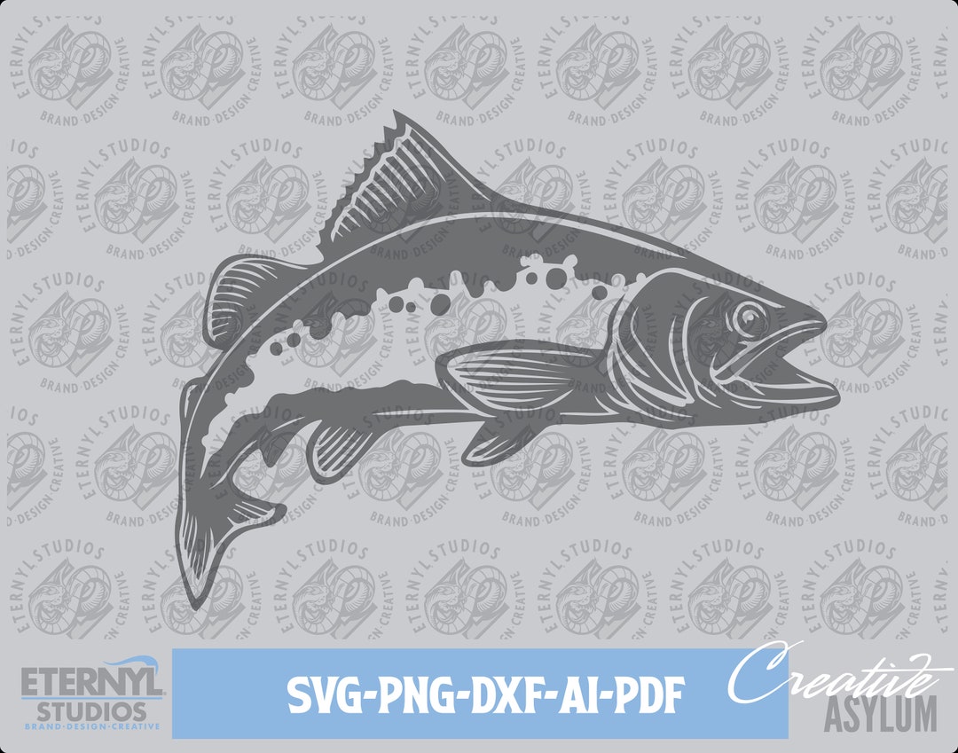 Salmon SVG PNG, Atlantic Salmon, Instant Digital Download, Fishing ...