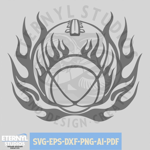 Football Flames Svg Clipart Image Cricut Svg Image Dxf Pdf - Etsy