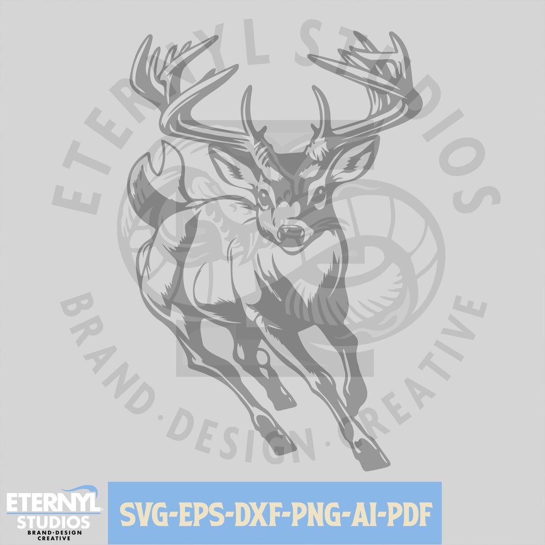 Buck SVG PNG, Big Buck, Whitetail Svg, Buck Mascot, Deer Cut File ...