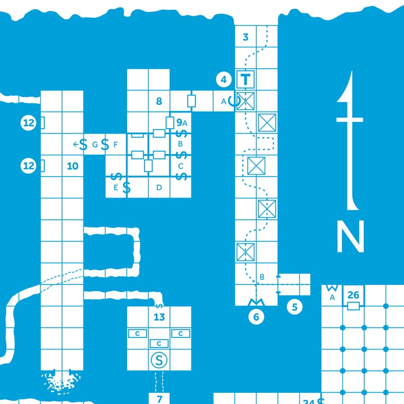 Tomb of Horrors Map Shower Curtain, Dnd Gift - Etsy