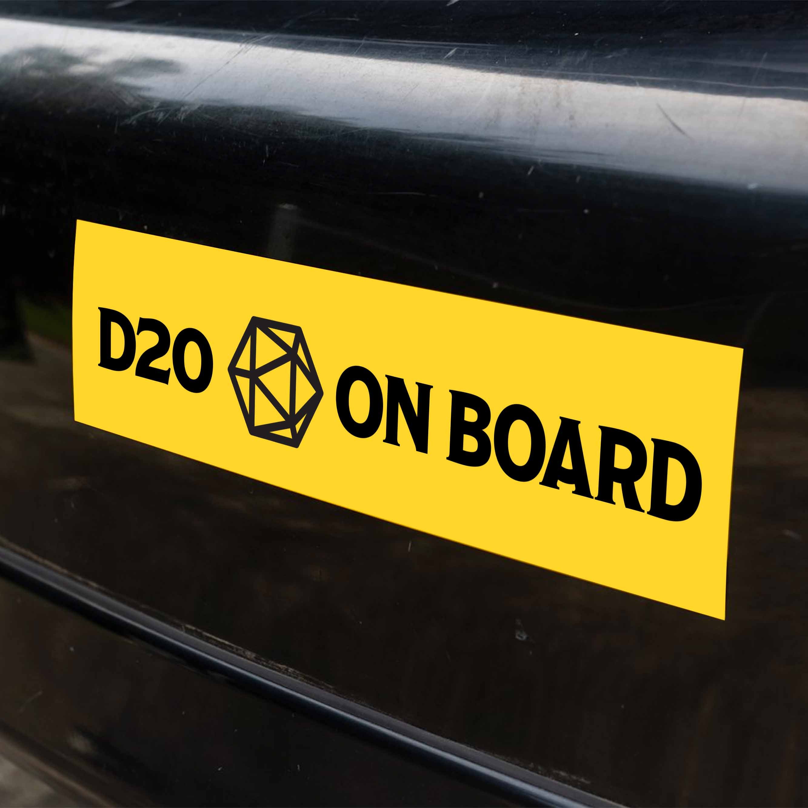 D20 on Board Bumper Sticker Show Your D&D Love on the Road - Etsy