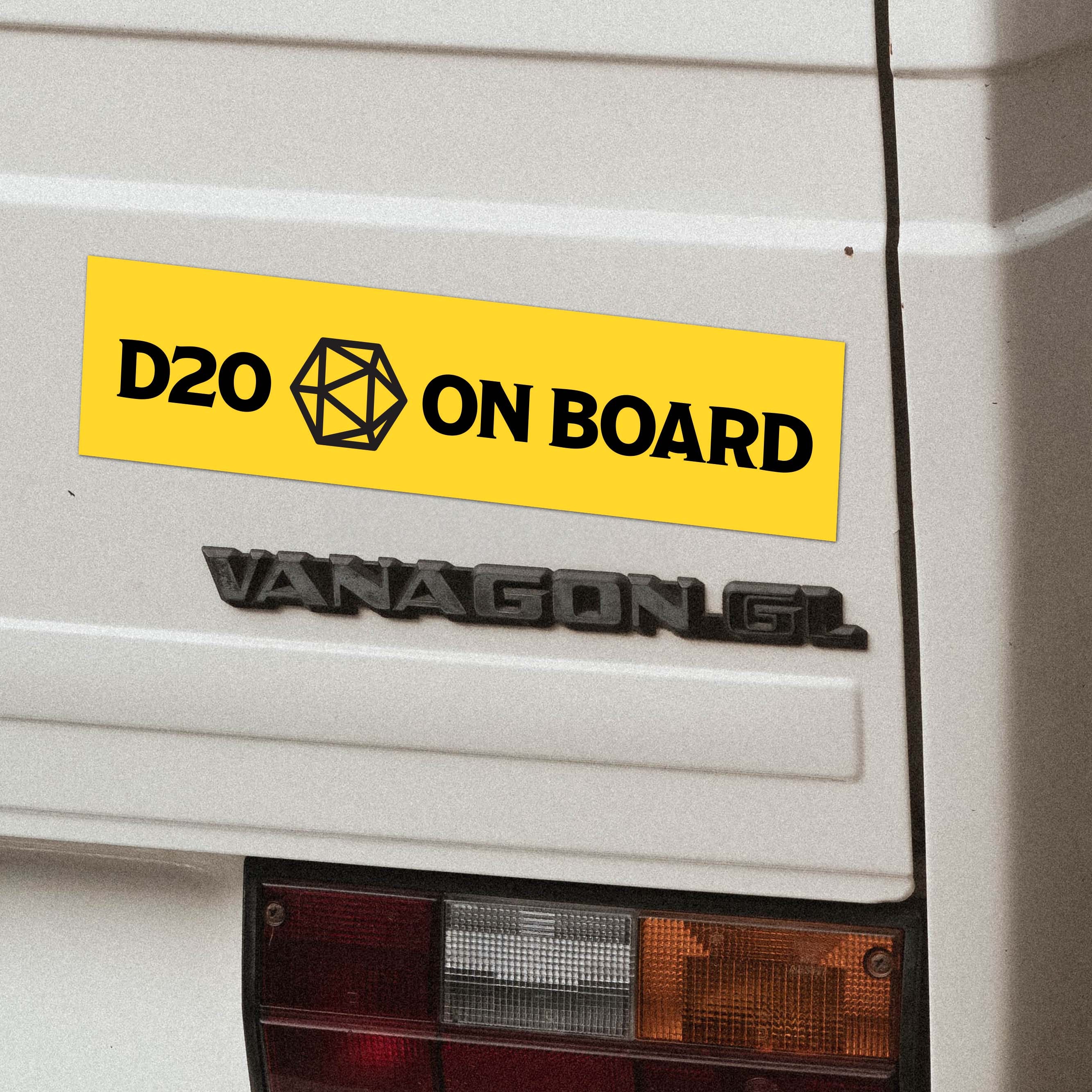 D20 on Board Bumper Sticker Show Your D&D Love on the Road Fun Car ...