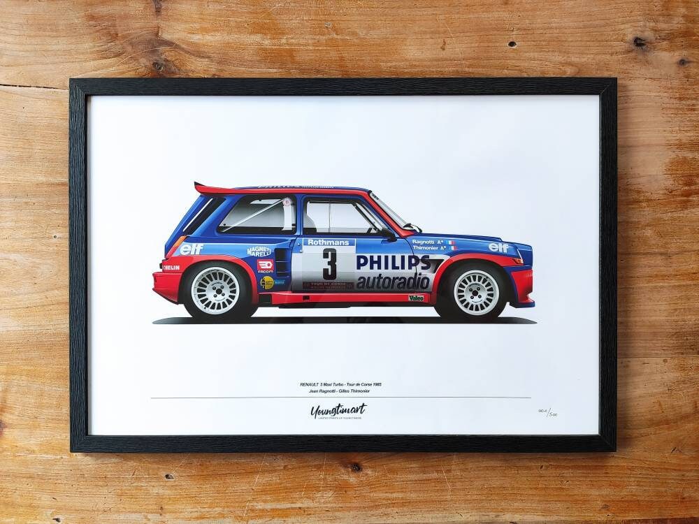Decorative Poster Renault 5 Maxi Turbo Ragnotti Tour De Corse 85 - Etsy