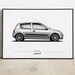 Renault Clio 2 RS Ph.1 Decorative Poster - Titanium Grey - Etsy