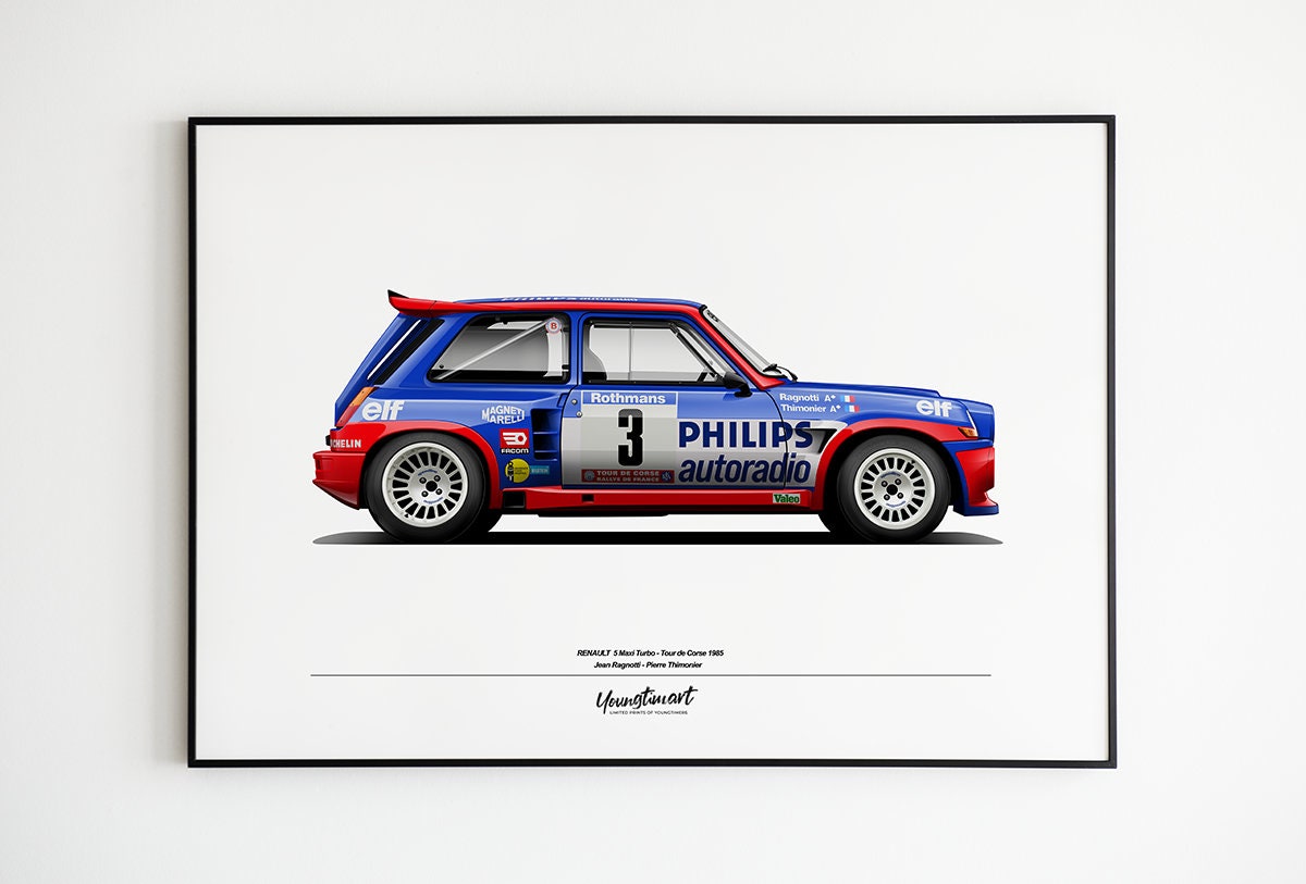 Decorative Poster Renault 5 Maxi Turbo Ragnotti Tour De Corse 85 - Etsy
