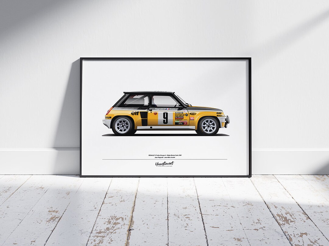 Decorative Poster Renault 5 Turbo Group 4 Ragnotti Monte Carlo Rally ...