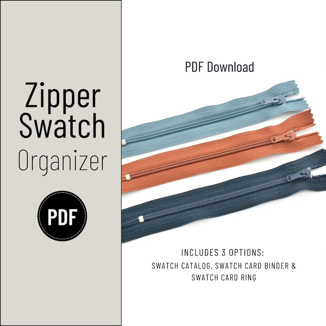 Zipper Organizer PDF Sewing Room Organization Zipper Color Swatch ...