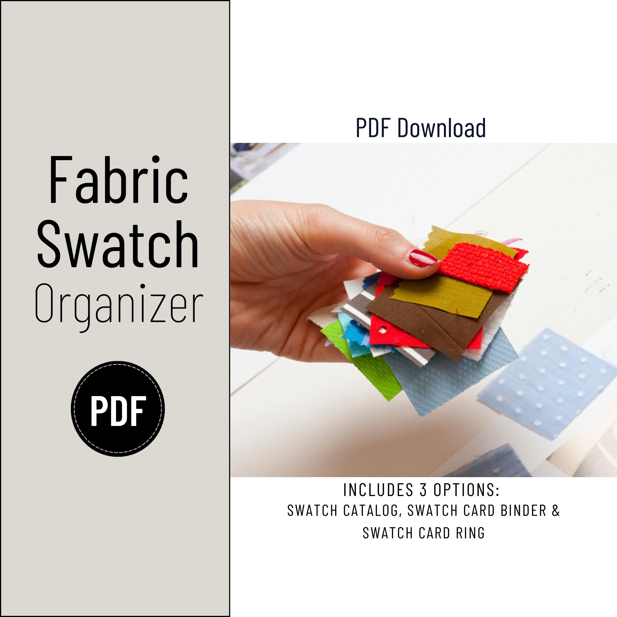 BUNDLE PDF Printable - Project Planner - Fabric Swatch Organizer ...