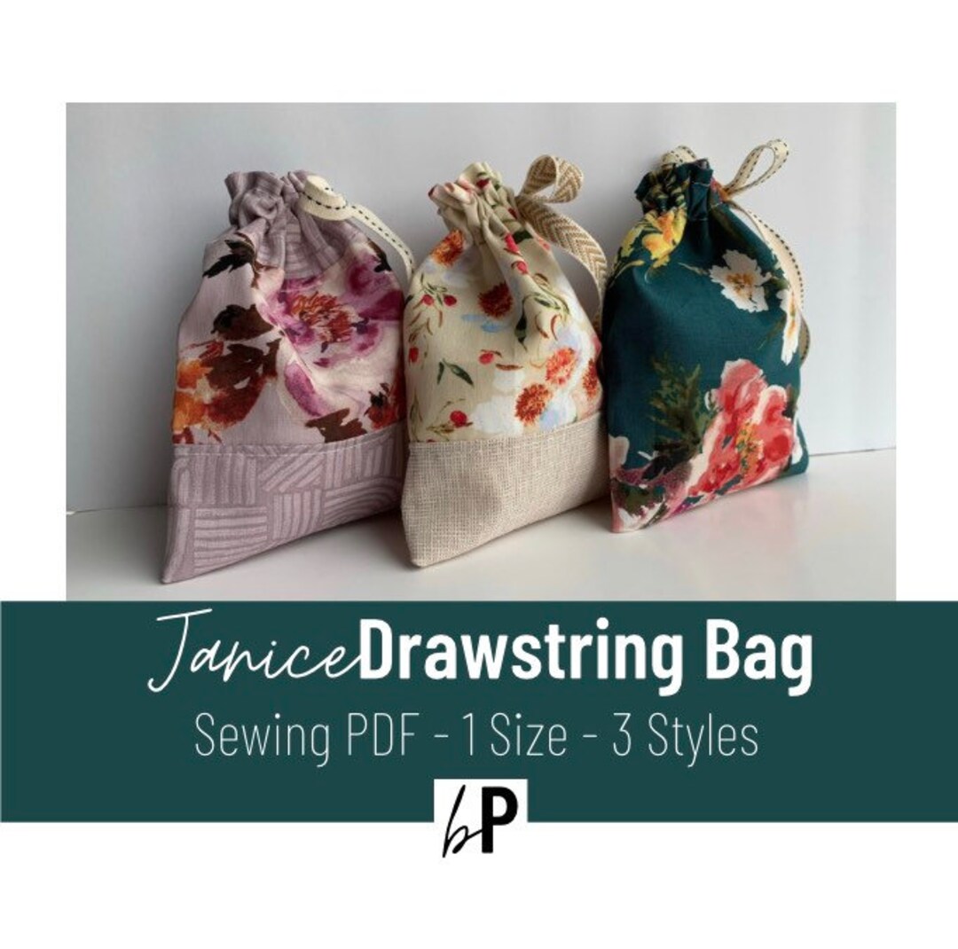 Drawstring Bag PDF Sewing Pattern Beginner Sewing Pattern - Etsy