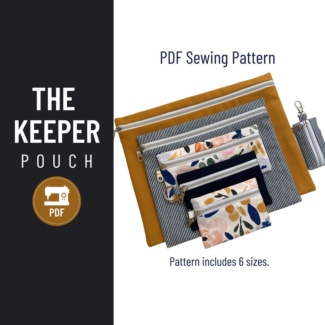 The Keeper Pouch PDF Sewing Pattern - Beginner Sewing Pattern Pdf ...